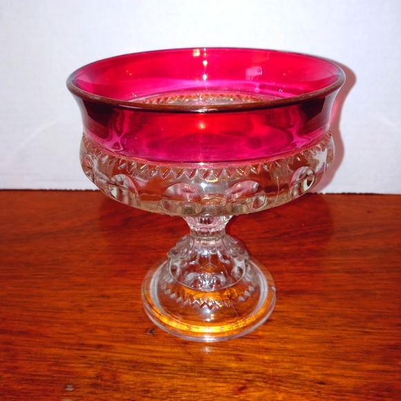 Accents | Vintage Indiana Glass Colony Ruby Red Thumbprint 5 Candy Dish ...